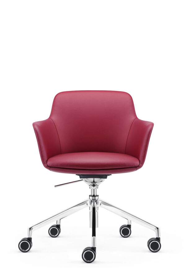 Elena 真皮會議室椅 訪客椅 (固定腳) - kinosi